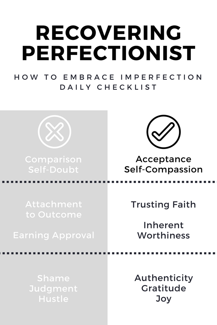 How to Embrace Imperfection Daily Checklist